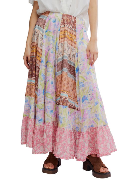 FREE PEOPLE Free People Santa Eulalia Mix Print Maxi Skirt